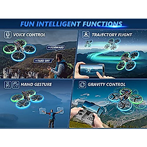 HASAKEE RC Drone for Kids Adults with HD FPV Camera,Cool Toys Gifts for Boys Girls,Hobby RC Quadcopter Skyquad with Cool LED Light,Full Protect Guards and Long Flight Time,Q11 Durable for Beginners