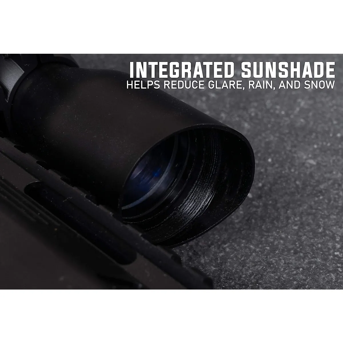 Monstrum 3-9x32 Rifle Scope with Rangefinder Reticle and Medium Profile Scope Rings | ZR252 Quick Release Scope Mount | Bundle