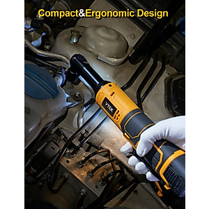 VTEK 3/8" Extended Cordless Ratchet Wrench 16.8V Electric Ratchet Wrench,40 Ft-lbs 400RPM Power Ratchet Wrench
