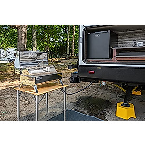 Camco Folding Bamboo Table with Aluminum Legs | Natural Bamboo Top | Lightweight for Added Portability (51895)