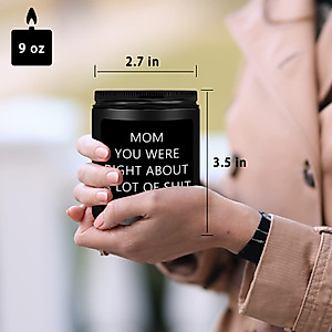 Homsolver Birthday Gifts for Mom, Mom Gifts from Daughter and Son, Mothers Day, Birthday, Thanksgiving Day, Christmas Gifts for Mom, Best Mom Ever Gifts, Funny Romance Candles Gifts for Mom