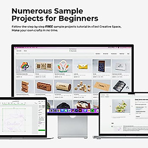 xTool M1 5w Compact 3-in-1 Laser Engraver & Die Cutting Machine with Material Box, Higher Accuracy & Smarter 16MP Auto-Focus, Create Christmas DIY Wood/Metal/Paper/Acrylic/Iron-on/Vinyl, Home Decor