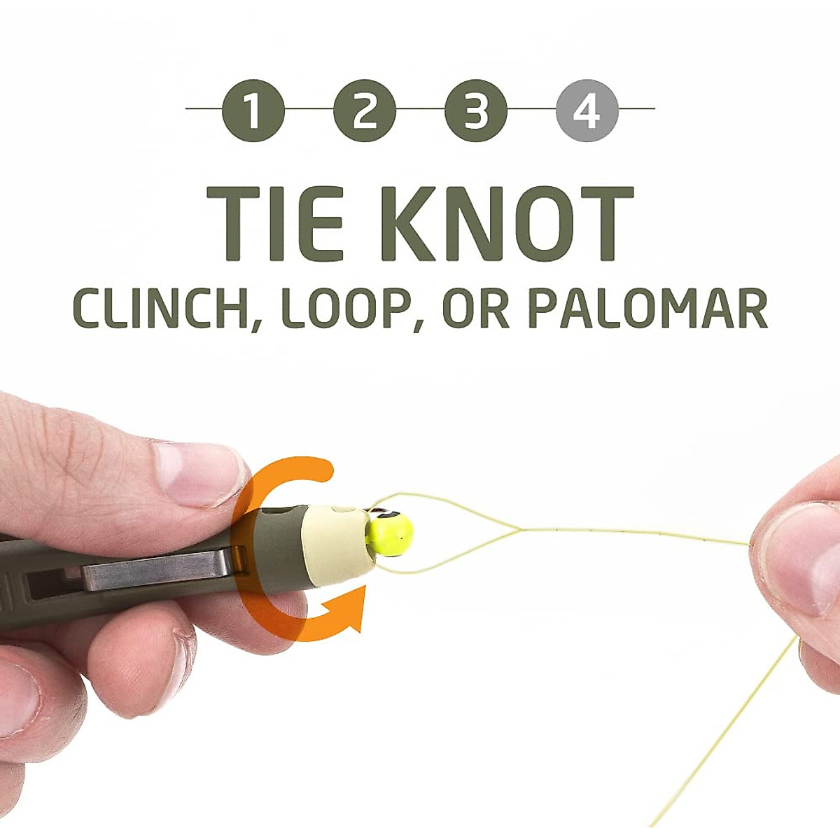 TYEPRO Fishing Knot Tying Tool/Jig Head and Hook Eyelet Grip/Line Threader/Clipper for Shaky Hands and Poor Eyesight. Tackle box Accessory.