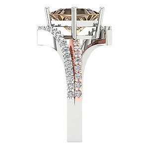 Clara Pucci 2.4 Princess Cut Criss Cross Solitaire Yellow Moissanite Proposal Designer Wedding Anniversary Bridal Ring 14k 2 tone Gold 11