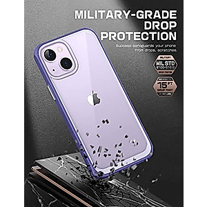 SUPCASE Unicorn Beetle Style Series Case for iPhone 14 / iPhone 13 6.1 Inch, Premium Hybrid Protective Slim Clear Case (Mauve)