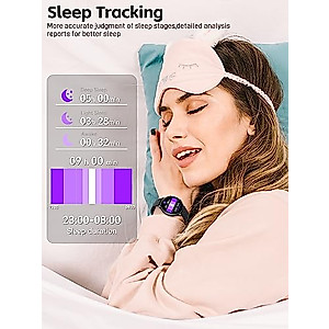 Smart Watches for Women (Answer/Make Call) Fitness Activity Tracker with Heart Rate/Blood Oxygen/Sleep/Menstrual Cycles/Calorie Monitor Play Music Sports Smartwatch for iPhone Samsung Android Phones