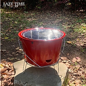 BBQ Grill Outdoor Gas grill Portable Charcoal Barbecue Grill Mini Firewood Stove Portable Fire Basin Household Outdoor Heating Stove Table Bbq Grills