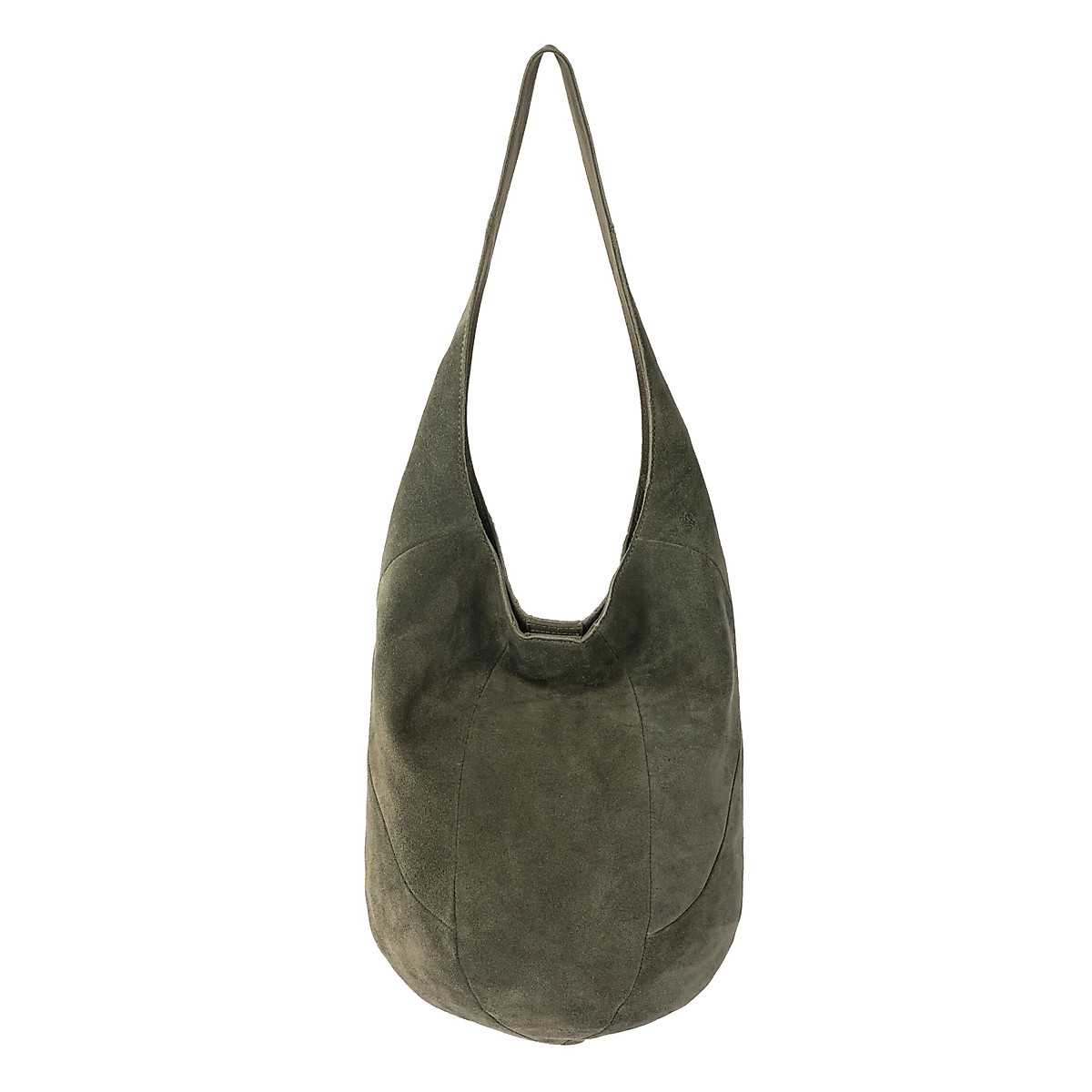 The Sak 120 Hobo Bag in Crochet - Large Women's Purse & Shoulder Bag for Everyday Travel - Durable Handbag With Back Zipper Pocket and Magnetic Snap Closure - Leather/Moss Suede
