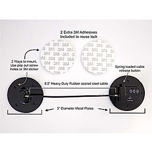 Fridge Lock, Refrigerator Lock, mini fridge lock, File Cabinet Lock, Drawer Lock, Lock for Cabinet, Child Safety lock Refrigerator Door Lock combination, fridge door lock with combination by ToolsGold