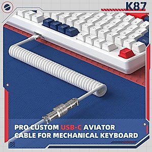 ZIYOU LANG Wireless Gaming Mechanical Keyboard，RGB Backlit 87 Keys Hot Swappable Custom Keyboard, Gasket Structure Triple Mode 2.4Ghz/BT 5.0/Wired Rechargeable Keyboard, Red Switch