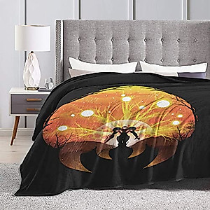 Dazhenfzd Flannel Blankets Ultra-Soft Cozy Warm Micro-Fleece Throw Lightweight Microfiber Bedding Blanket Super Met&Ro&Id for Bed Couch Living Room All Seasons 80'X60', Black8