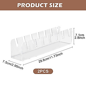 LOQJSS Hat Stand For Baseball Caps 2 Pack,No Install Acrylic Hat Holder,Acrylic Hat Organizer For Baseball Caps,Hat Storage For For 14 Baseball Caps For Bedroom,Closet,Dresser,Entrance