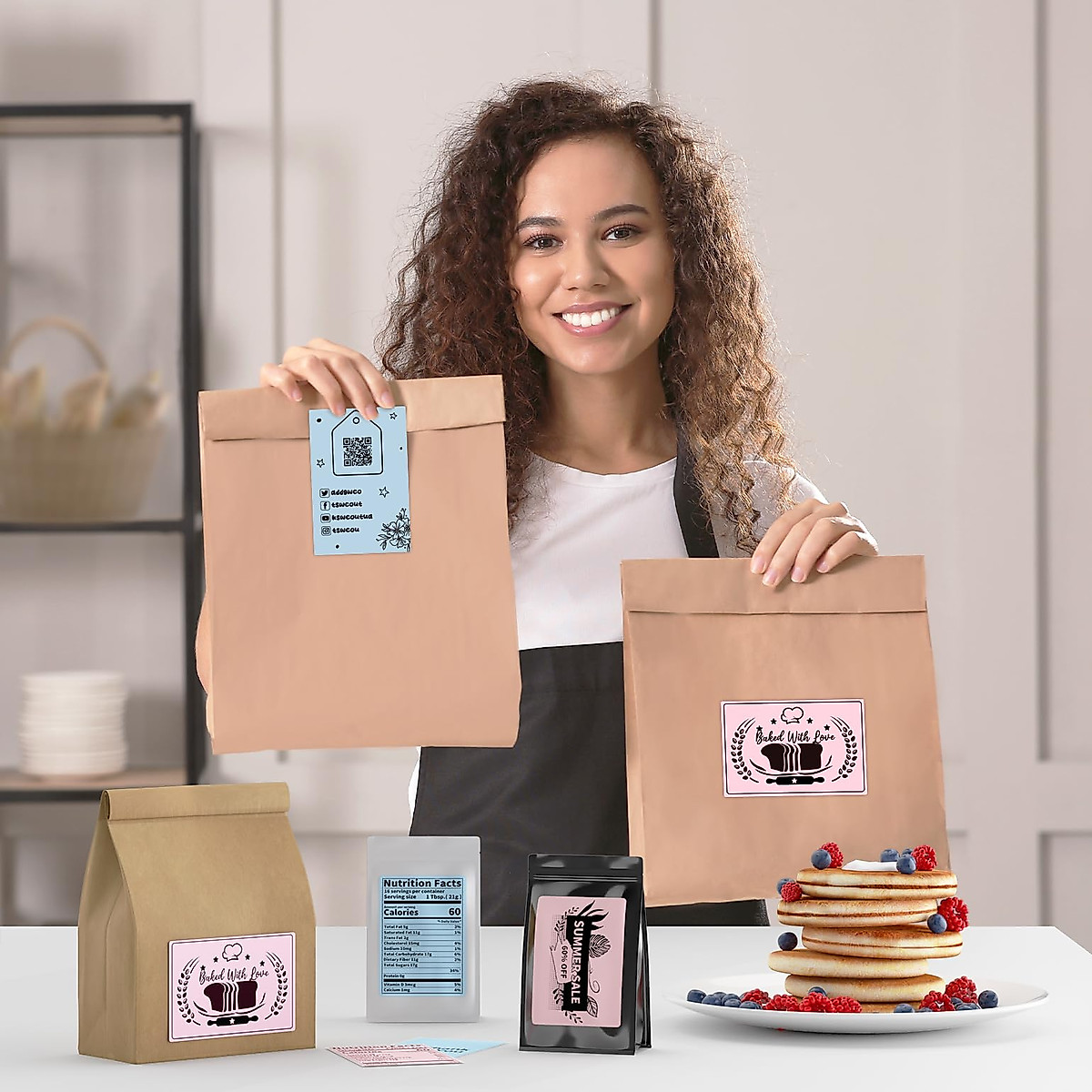 MUNBYN 4"x6" Pink Direct Thermal Shipping Labels, Commercial Grade Permanent Adhesive Fanfold Mailing Postage Label Paper for Thermal Printers and Packages, 500 Sheets per Stack