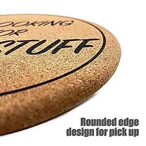 iWobble Cork Trivets for Hot Pots and Pans, 4 set of 7.3 inches Pot Holders for Housewarming Gifts, Wooden Table, Restaurant, Office and Bar.