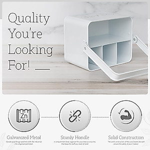 Lola Creates Craft Box - Art Bin Storage Container - Art Supply Organizer - Office Caddy - Pencil Organizer - Desk Marker Organizer - Craft Supplies Storage