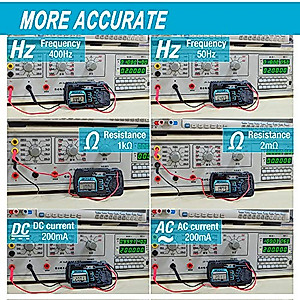 ALLOSUN Digital Multimeter Pocket Size DC AC Voltage Current Tester NCV Ohm Capacitance Frequency Diode and Continuity Test Auto Range (EM3085A (Upgraded))