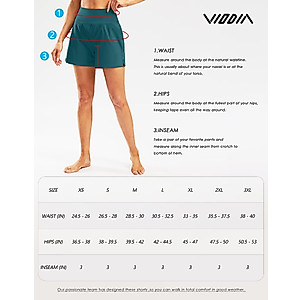 Viodia Women's 3" High Waisted Swim Shorts with Zipper Pocket Quick Dry Board Shorts for Women Swimsuit Shorts with Liner Black XS