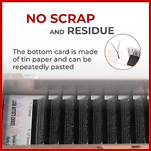 THE LASH SUPPLY YY Hybrid Eyelash Extension Professional Supplies, C/D Curl, 9-15mm Length, 0.07 Thickness, Matte Black Fake Eye Lashes, Soft and Lightweight Lashes Mixed Pack