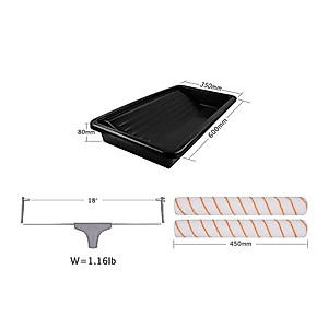 ROLLINGDOG 18 Inch Paint Roller - 18" Paint Roller Kit,Paint Tray Kit with 2pcs Tray Liners