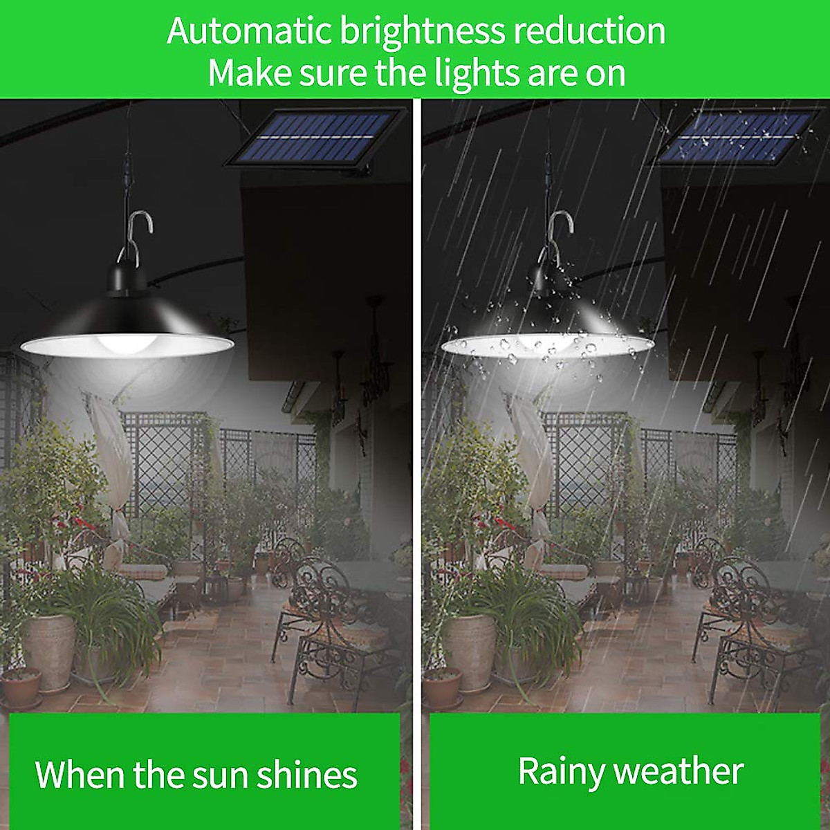 Solar Pendant Light night lamp, Solar Pendant Light Waterproof Solar Shed Light Led Solar Hanging Light For Home Street Garden