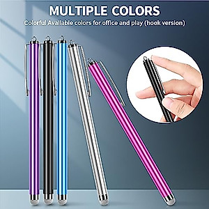 Long Stylus Pens for Touch Screens (5 Pack 185mm) High Sensitivity, Precision and No Scratches, Compatible with iPad, iPhone, Android, Tablets and More. Capacitive Touchscreen Stylist Mesh Fiber Tips