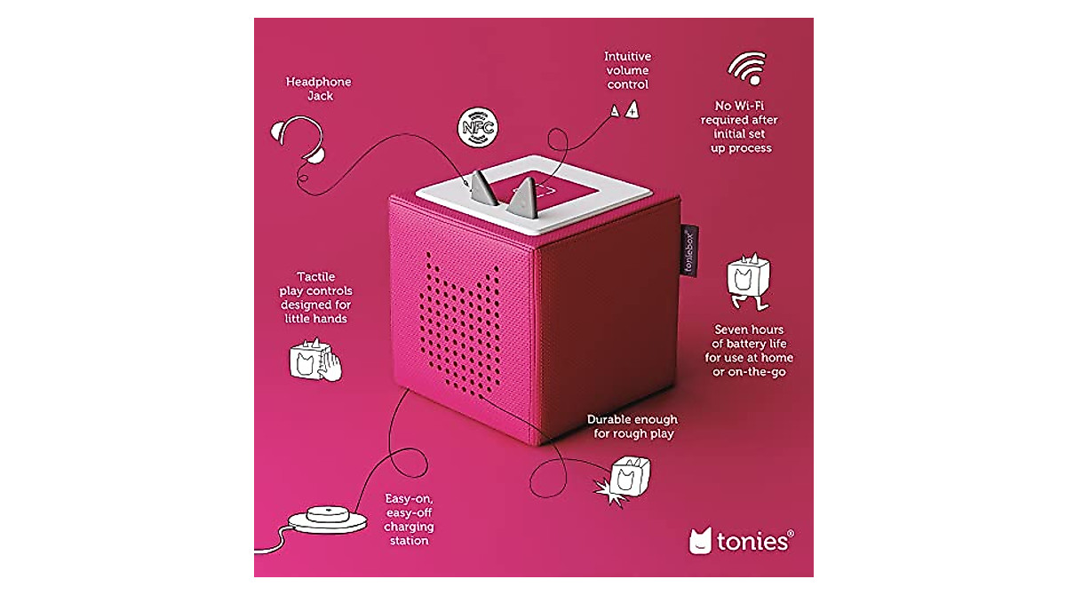 Toniebox Starter Set in Pink with Peppa Pig & More | Screen-Free Fun