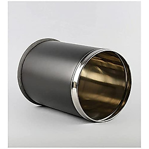 King International 1.84 Gallon Black Open Trash Can, Wastebasket, Garbage Container Bin, Bathroom, Powder Room, Bedroom, Kitchen, Craft Room, Office,