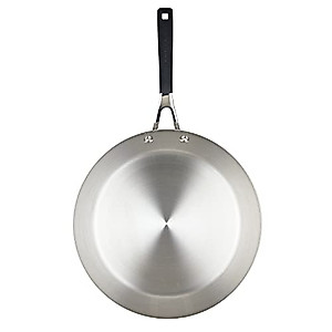 KitchenAid Stainless Steel Frying Pan/Skillet, 12 Inch, Brushed Stainless Steel