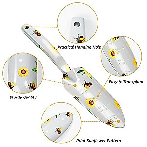 Ebbniur Garden Tool Set, 5Pcs Heavy Duty Floral Garden Tools, Aluminum Rust-Proof Gardening Kit with Garden Shovel, Trowel, Pruner, Gloves, Ideal Gardening Gift for Gardening Lovers, Family & Friends.