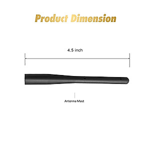 KSaAuto 4.5 Inch Short Antenna for Harley Davidson Motorcycle 1998-2024 Stubby Antenna Replacement Accessories