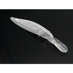 Fine Fishing Free Eye 5PCS Unpainted Lure Blanks 110mm 8.69g Tungsten Weight Crankbait Baits Simulation Blank Body Clear Hard Baits Trout Salmon Minnow Lure Popper Lures Topwater Freshwater 8358