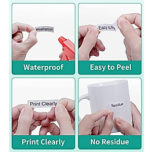 Vixic 3M21 Label Tape Replacement for Brother P Touch M Tape M231 MK231, Compatible for Brother Ptouch PT-M95 PT-90 PT-70 PT-65 PT-85 Vixic M960 Label Makers 12mm 0.47 Inch Black on White 1 PK