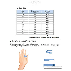 Malynn Heart Shape Rhodium Plated Sterling Silver Statement Ring Hypoallergenic Stacking Band for Women Teens & Girls (6.5)