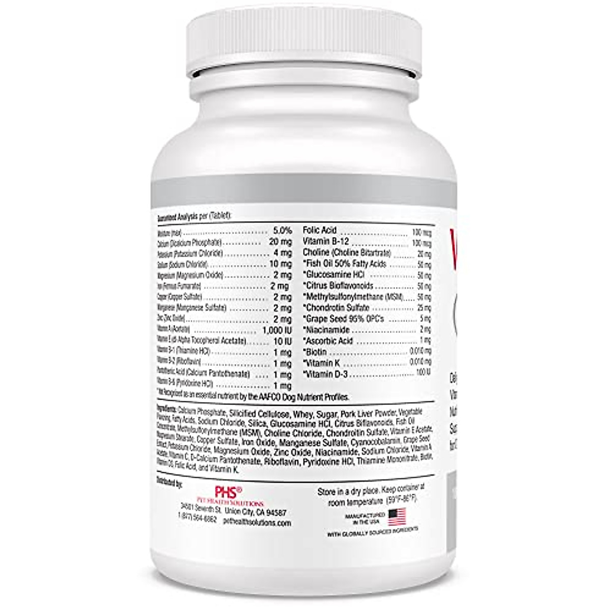 Vita-Tabs Silver - Vitamins, Minerals, Nutrients - Support for Senior Dog - Supplement for Healthy Bone, Joint, Energy, Immune System - 100 Chewable Tablets