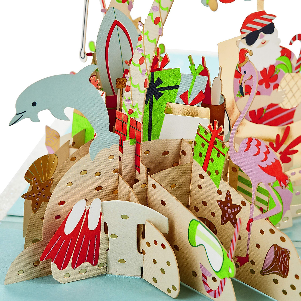 Hallmark Signature Paper Wonder Pop Up Christmas Card (Tropical Santa)