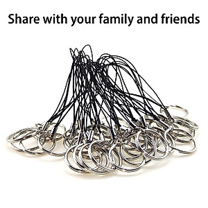 IFAMIO 30 Pcs Key Rings with Lanyards for MP3 MP4 Player Split Key Chain Rings with Nylon Strap Cord for USB Flash Drive Cellphone
