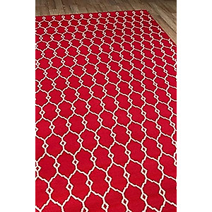 Momeni Rugs , Baja Collection Contemporary Indoor & Outdoor Area Rug, Easy to Clean, UV protected & Fade Resistant, 2'3" x 4'6", Red