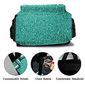 Deven Turquoise Cheerleader Personalized Kids Backpack for Boy/Girl Teen Primary School Daypack Travel Bag Bookbag