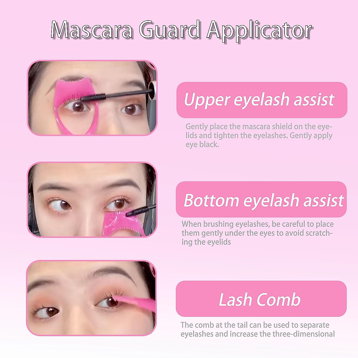 Lash Buddy NINGLASH Mascara Shield Guard Applicator for Upper and Lower Lashes - Makeup Cosmetic Tool