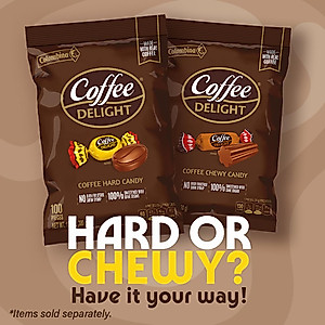 Colombina Coffee Delight Hard Candy - Pack of 100 Gluten Free Coffee-Flavored Candies Made w/Real Colombian Coffee (100 Count) - (13.4oz - 380g)