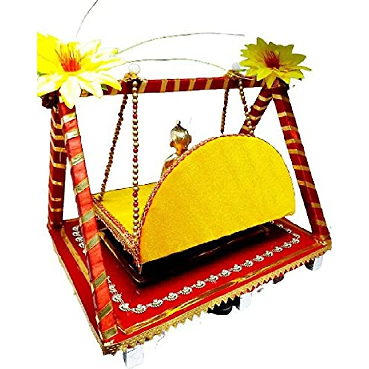 Handmade Premium Quality Ladu Gopal Ji Jhula, Janmashtami Jhula, (0 to 5 Size)