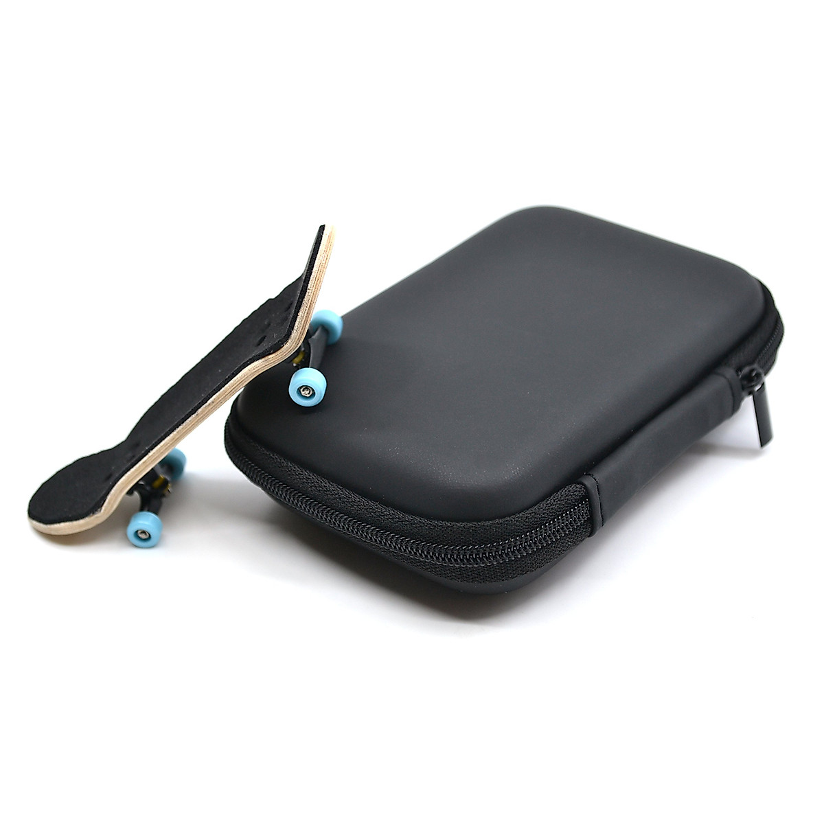 Teak Tuning Fingerboard Travel Carry Case, Mini - Hard Protective Shell, Black - 4.5" x 3" x 1.5" Mini Version