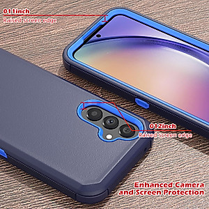 TASHHAR Phone Case for Samsung Galaxy A54 5G case,Heavy Duty Hard Shockproof Armor Protector Case Cover with Belt Clip Holster for Samsung A54 5G 2023 Phone Case (Navy Blue)