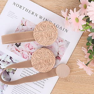 OCIOLI 2 Pack Magnetic Curtain Tiebacks, Rose Curtain Holdbacks Curtain Tiebacks Curtain Ties Magnetic Tie Backs Curtain Pull Backs Curtain Tie Backs for Curtains