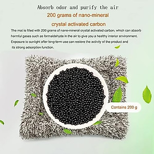 Creative Activated Carbon Emulation Dog For Automobile Accessories, Simulated Pet Car Dashboard Ornaments, Cute Plush Cat and Dog Ornaments Car Interior Car Purifier Home Decor (A)