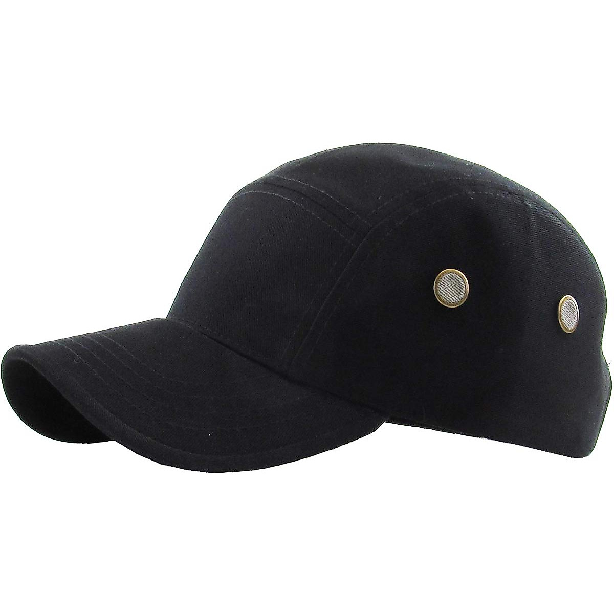 KBK-1455 BLK Five Panel Solid Color Unisex Adjustable Army Military Cadet Cap