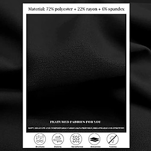 VIAOLI Scrubs for Women Set Scrub Top &Jogger Pant Workwear Clinical Modern Athletic Suit Fitted Medical Uniforms (10 Pockets) (Black,S,Small)