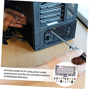 VILLCASE 4 Sets Computer Host Screw Countersunk Head Screw Wood Screws Drilling Screw Computer Supply Assortment Screw Flat Head Machine Screws Laptop Screws Countersunk Bolts Computer Part