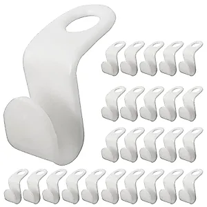 maxin 60 Hanger Connector Hooks, Hanger Extension, Closet Organizer, Space Saving Mini Closet Hanger Organizer (White)
