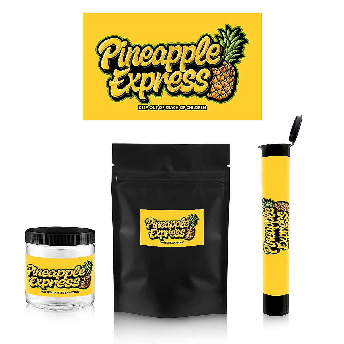 100pcs Adhesive Waterproof Label Stickers for 116mm Joint Holder (Pre roll Tubes), Smell Proof Bag and Jars (Vinyl Sticker Pack) - Peel and Stick Labels with Easy DIY Application (Biscotti)